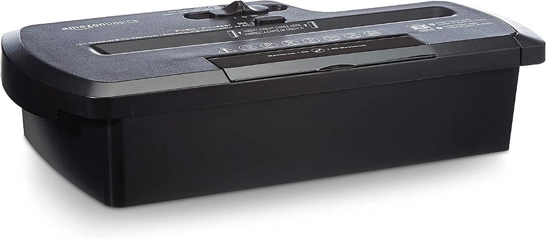 Amazon Basics 8 Sheet Strip-Cut Paper, Credit Card, CD & DVD Shredder ...