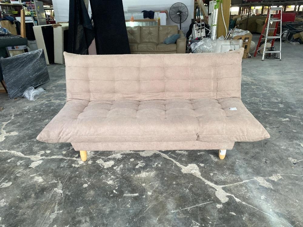 Beige Fabric Foldable Sofa Bed / Katil Sofa Boleh Lipat Fabrik Beige ...