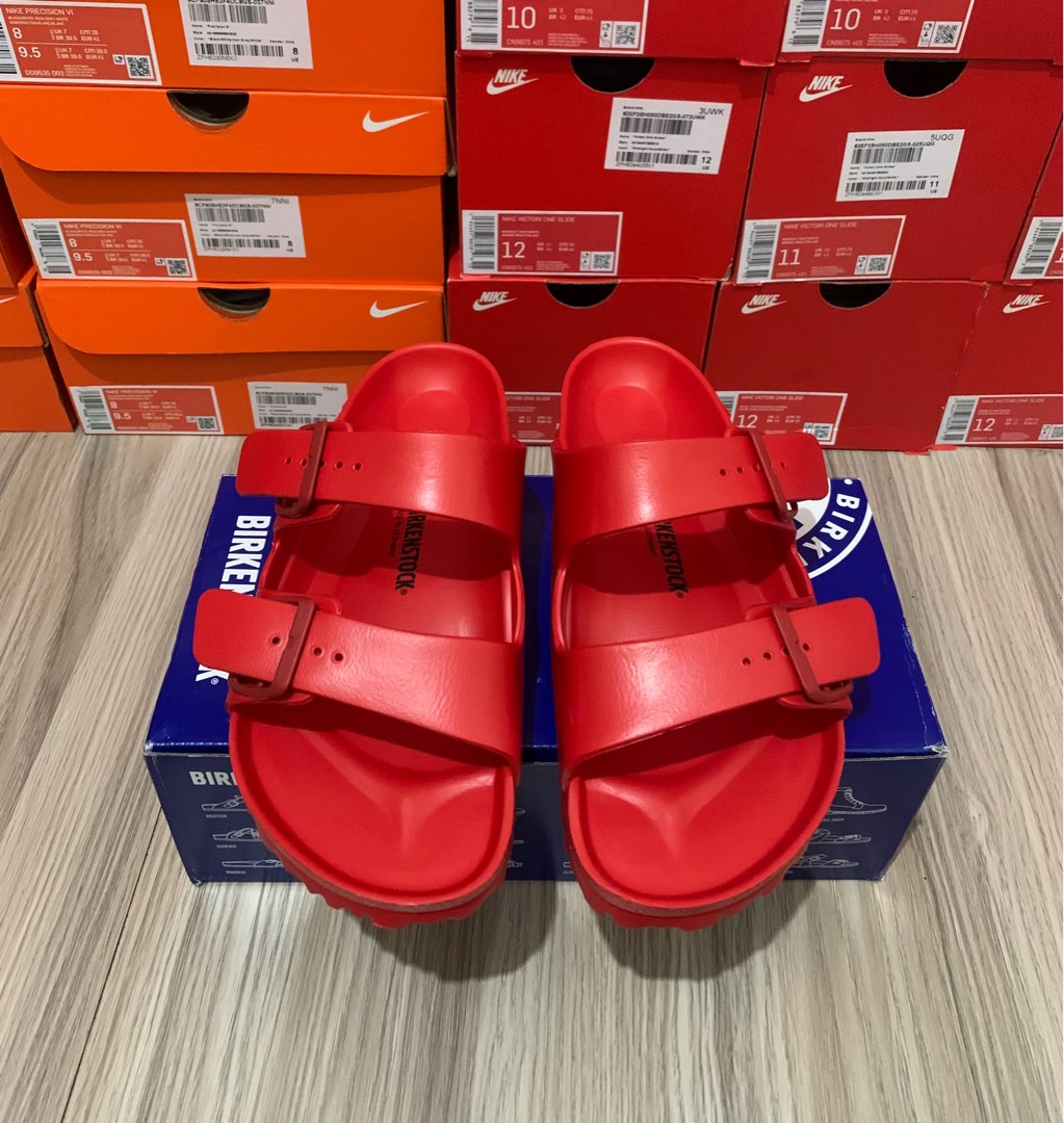 BIRKS ARIZONA EVA ACTIVE RED, Men's Fashion, Footwear, Slippers ...