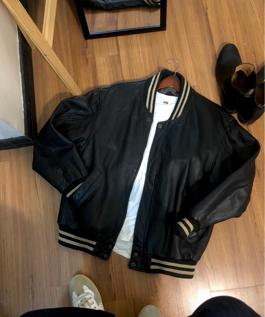 Brentanno Leather Varsity Jacket, Men's Fashion, Coats, Jackets and ...