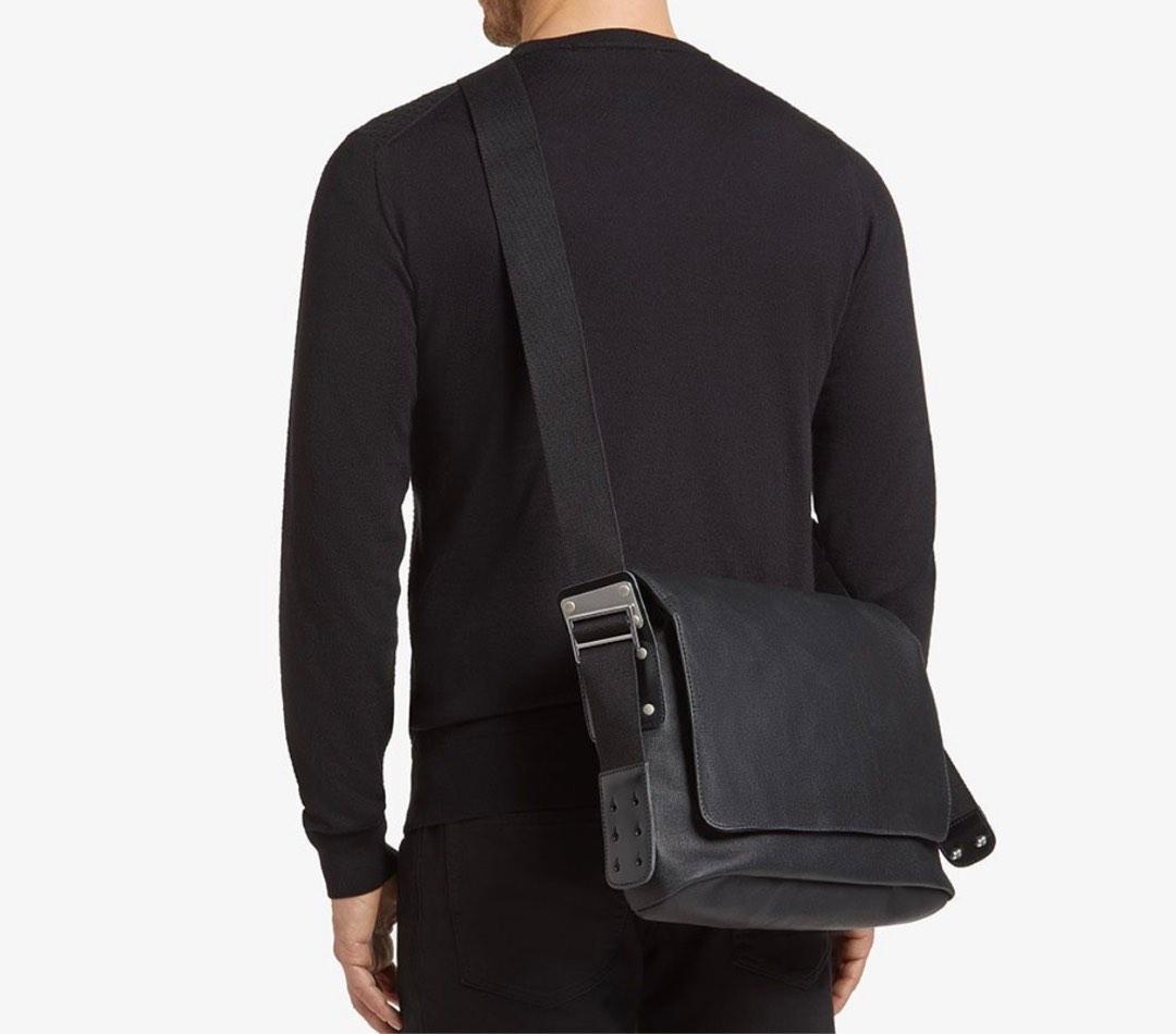 Brooks England - Paddington Leather-Trimmed Coated-Canvas Messenger Bag ...