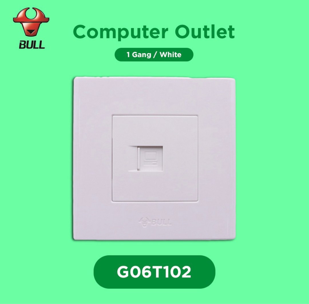 BULL 1 Gang Internet Socket G06T102, TV & Home Appliances, Electrical ...