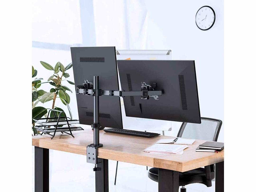 [C3699] HUANUO Dual Monitor Stand for 17-32 inch LCD Screens, 26lbs ...