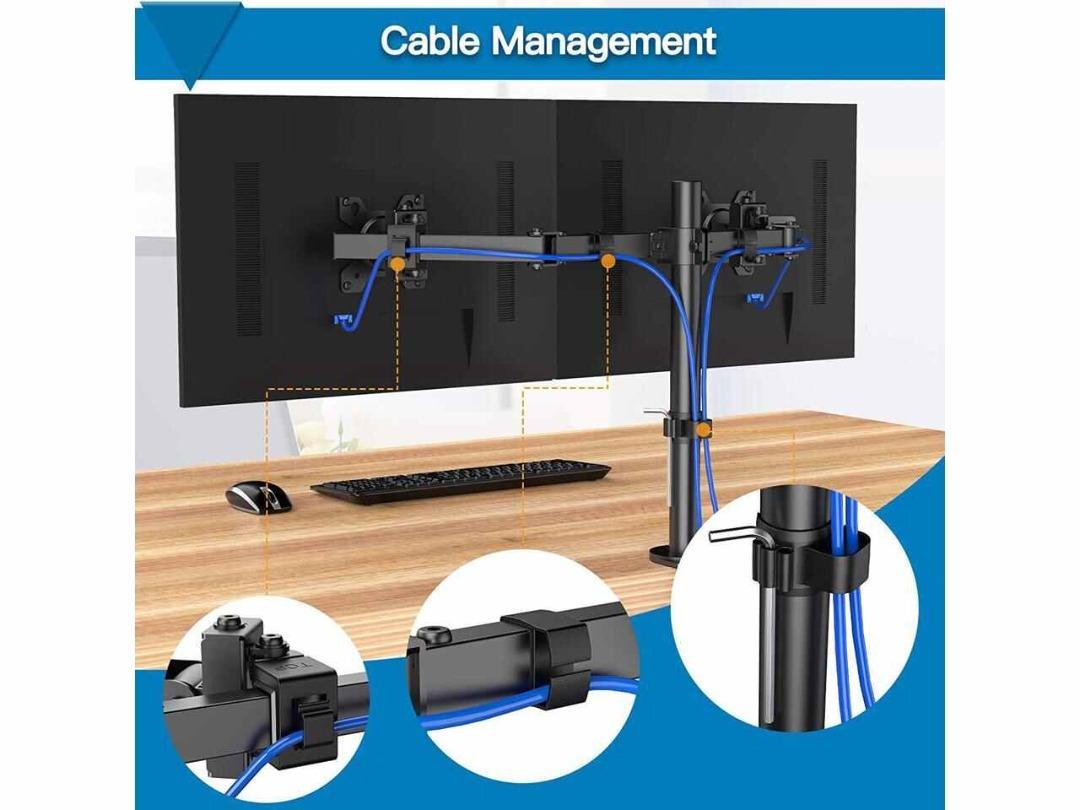 [C3699] HUANUO Dual Monitor Stand for 17-32 inch LCD Screens, 26lbs ...