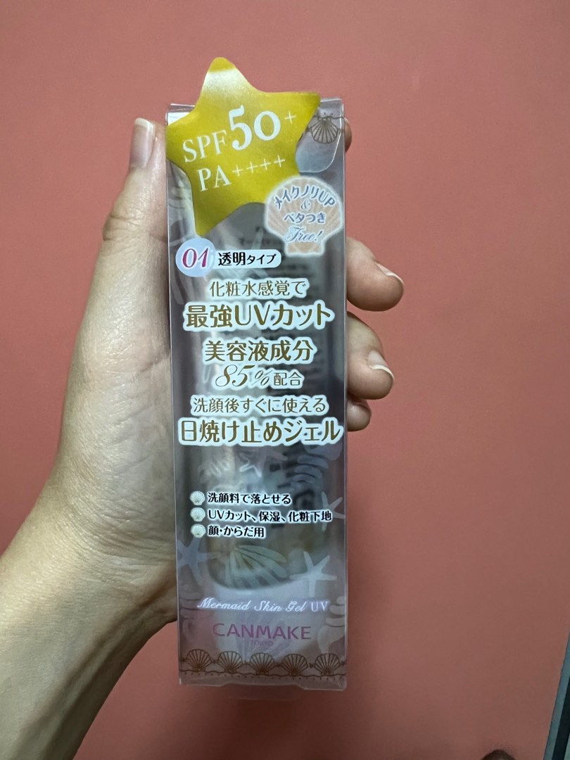 Canmake mermaid skin sunscreen gel 01, Beauty & Personal Care, Face ...