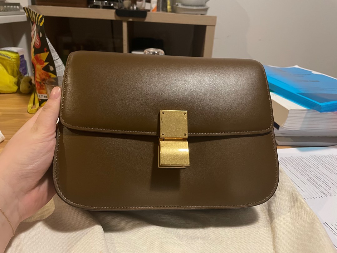 Celine Box Medium / Camel, Women's Fashion, Bags & Wallets, Shoulder ...