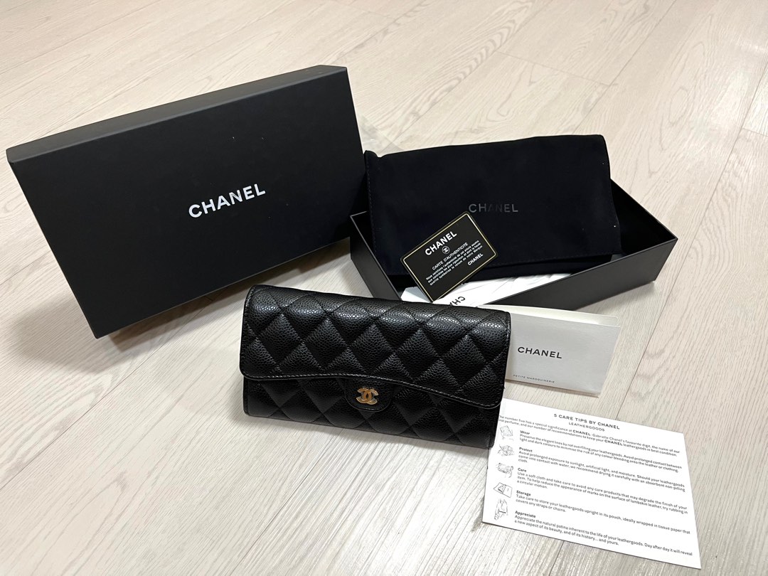 Chanel Classic Caviar Flip Long Wallet, Women's Fashion, Bags & Wallets ...