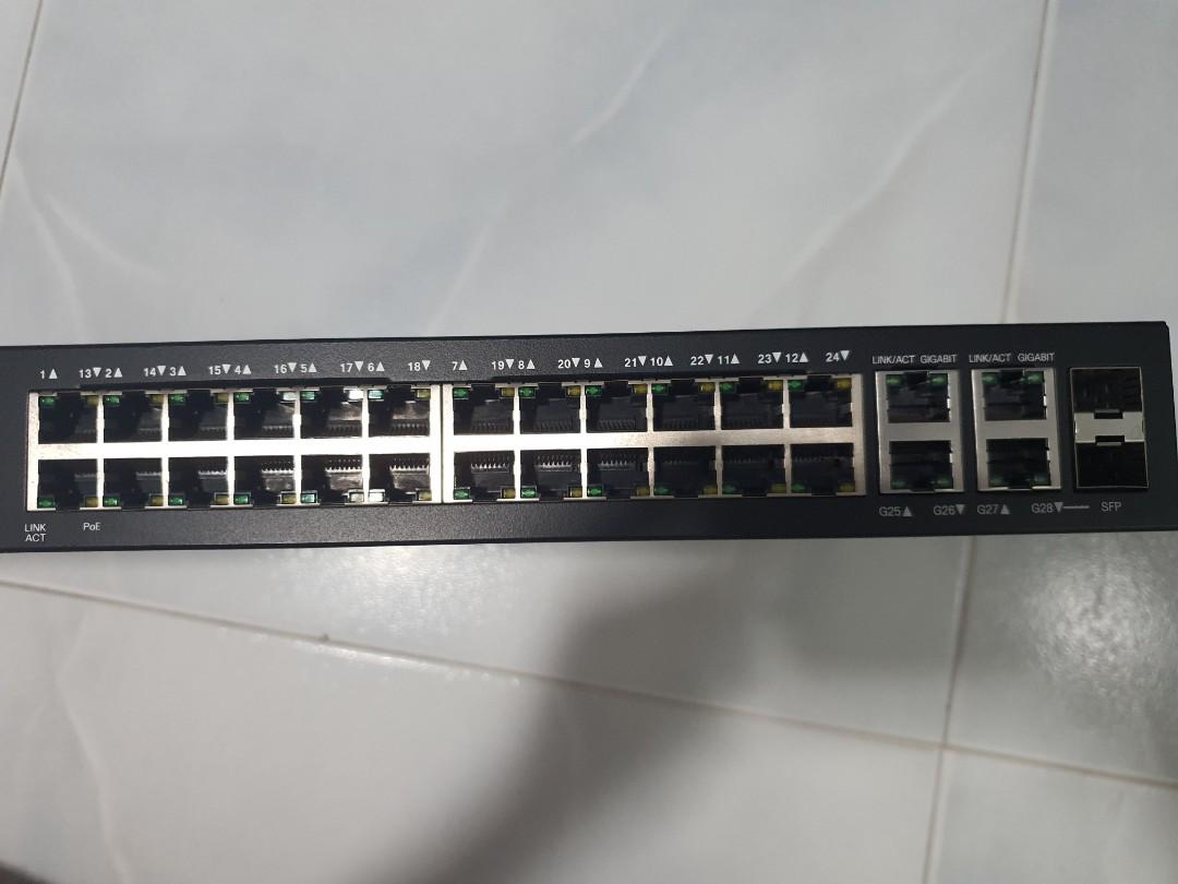 Cisco SG300-28P 28-port Gigabit PoE Managed Switch, Computers & Tech ...