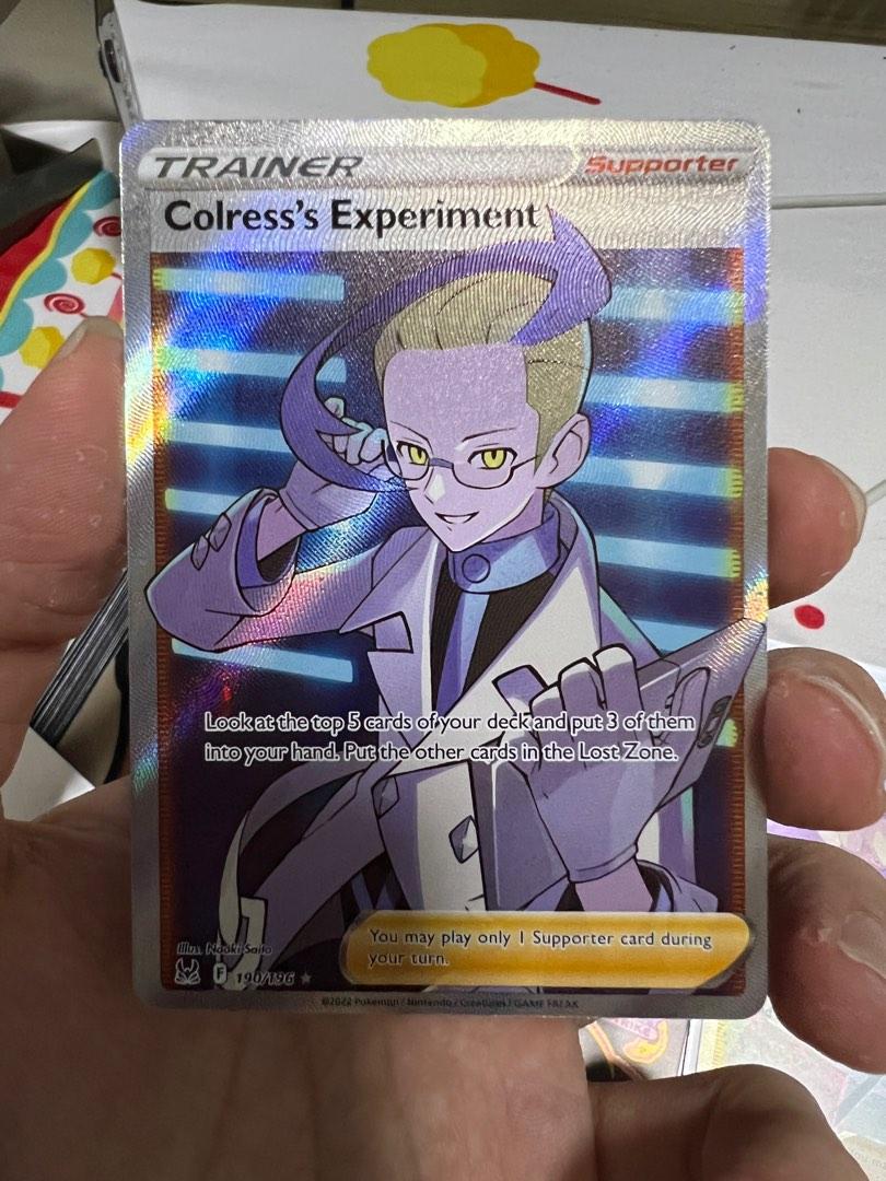 Colress’s experiment trainer full art lost origin pokemon card, Hobbies ...
