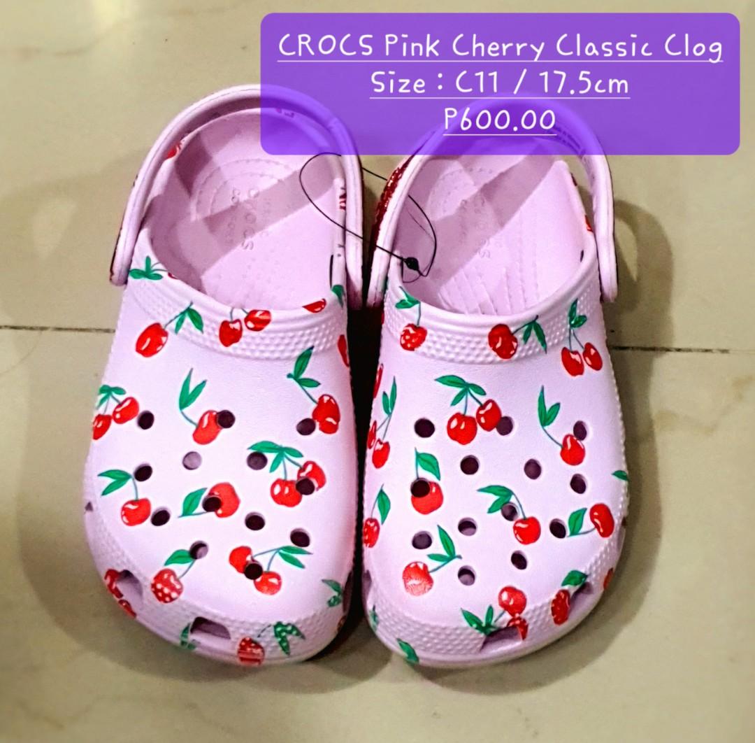 CROCS Pink Cherry Classic Clogs (Size : C11 / 17.5cm), Babies & Kids ...