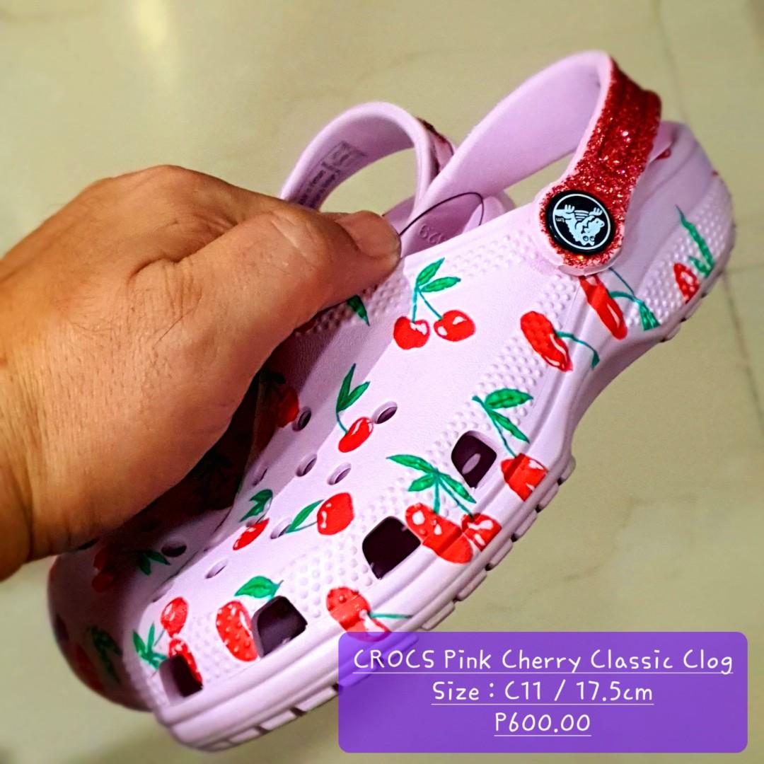 CROCS Pink Cherry Classic Clogs (Size : C11 / 17.5cm), Babies & Kids, Babies & Kids Fashion on ...