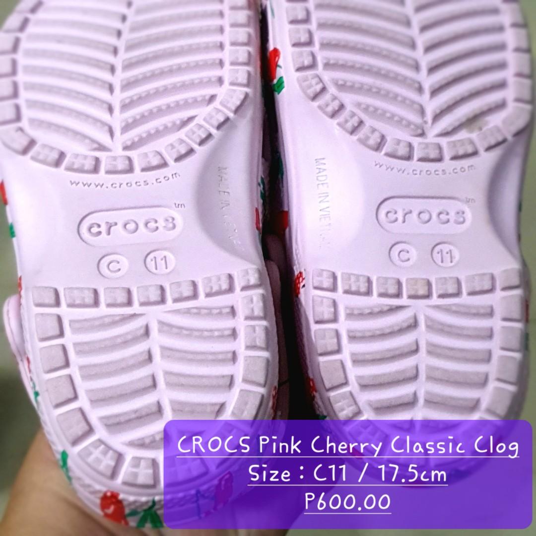 CROCS Pink Cherry Classic Clogs (Size : C11 / 17.5cm), Babies & Kids, Babies & Kids Fashion on ...