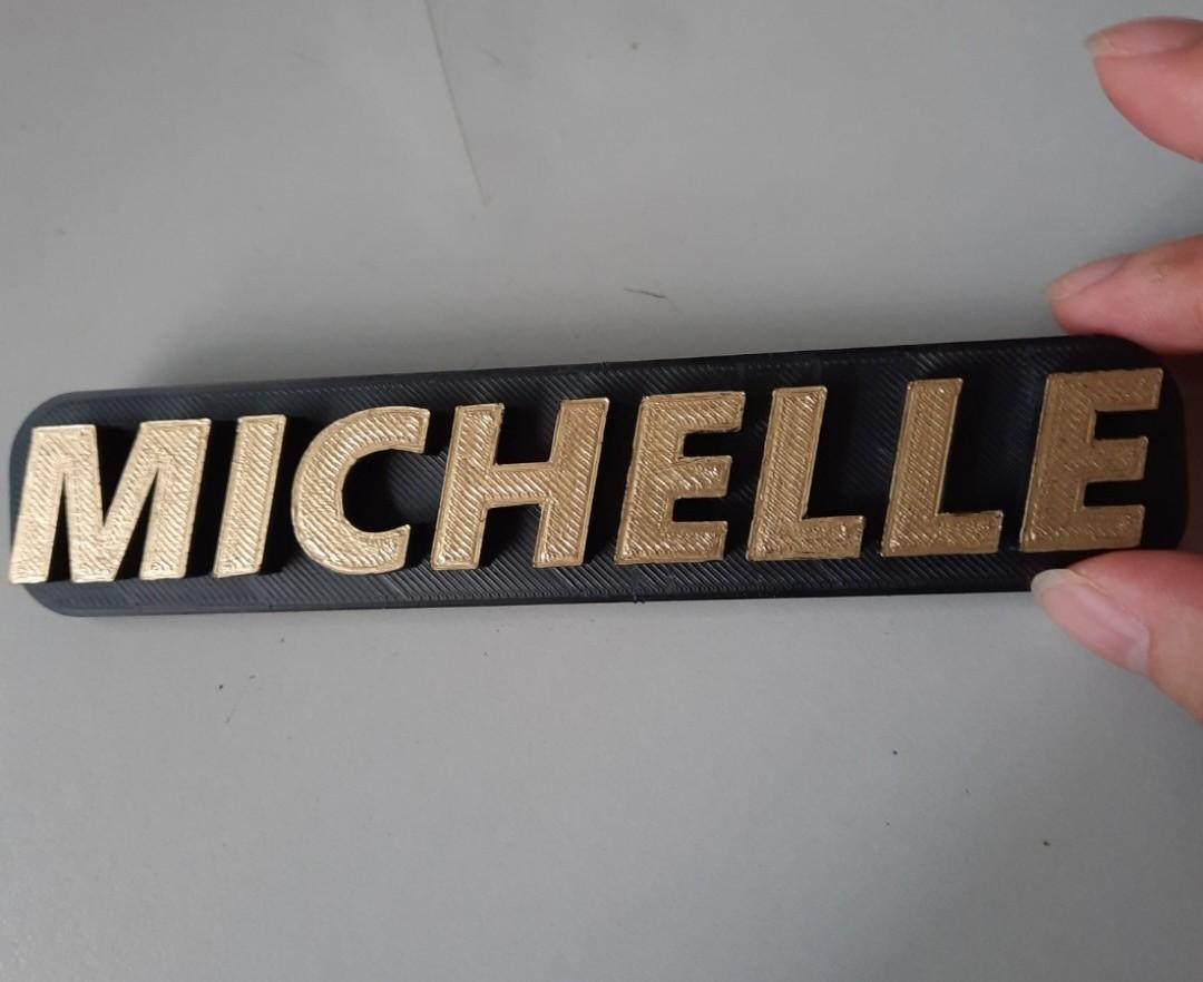 Custom 3D printed name plates gifts personalised Christmas present ...