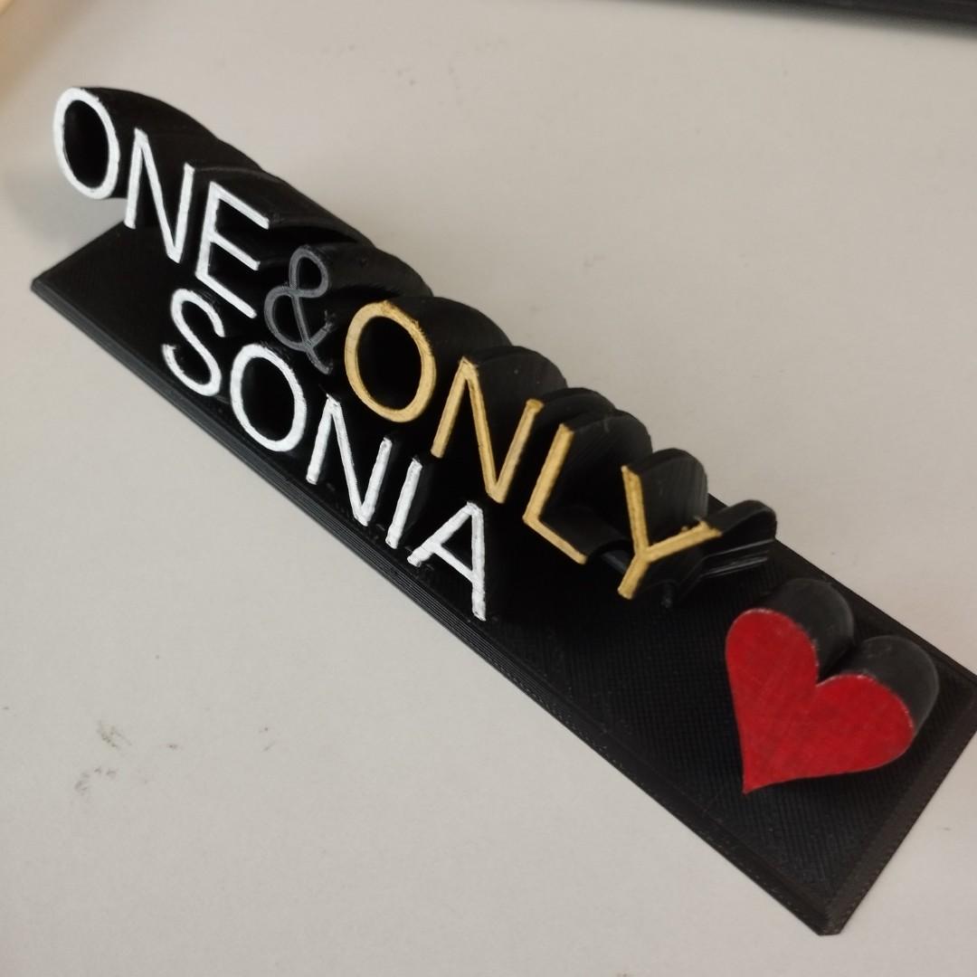 Custom 3D printed name plates gifts personalised Christmas present ...