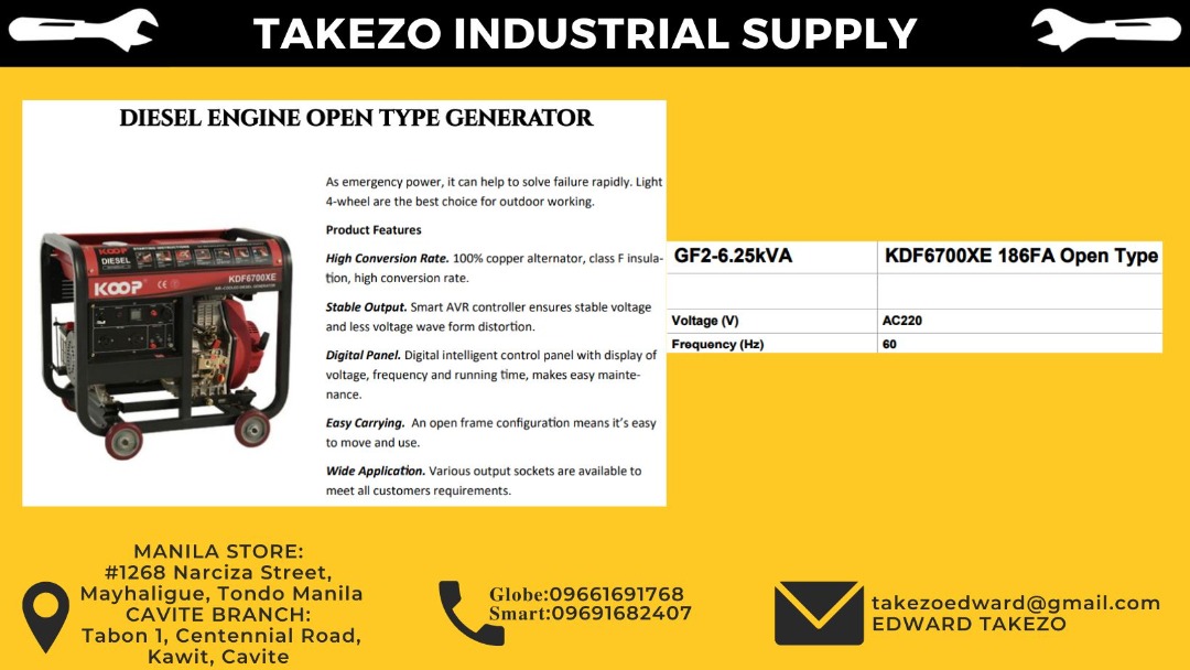Diesel Engine Open Type Generator, Commercial & Industrial, Industrial ...