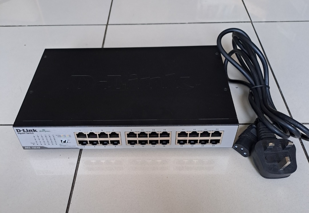 Dlink DGS-1024D 24ports 10/100/1000 gigabit switch, Computers & Tech ...