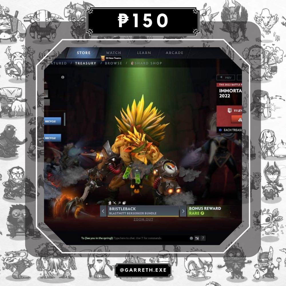 [DOTA] Immortal Treasure I 2022 - Bristleback (rare), Video Gaming ...