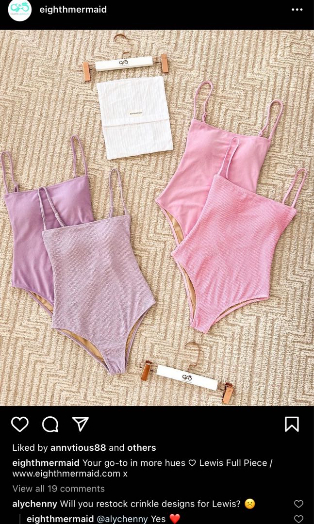 Eighth mermaid - lewis one piece - purple plush, Women's Fashion ...