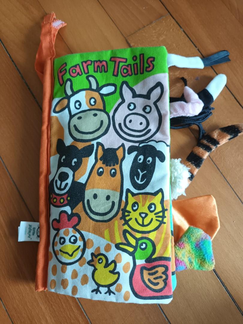 Farm tails soft book 農莊嬰兒布書, 興趣及遊戲, 書本 & 文具, 小朋友書 - Carousell