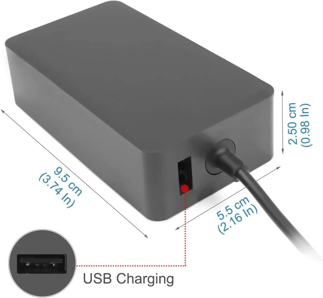 "Flgan 15V 4A Charger Power cord for Microsoft 1706 Surface pro x ...