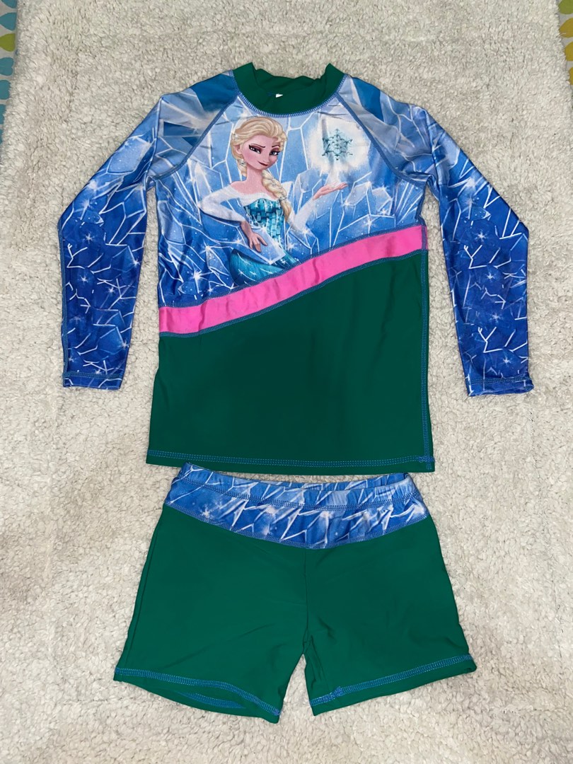Frozen (Elsa) Rash guard, Babies & Kids, Babies & Kids Fashion on Carousell