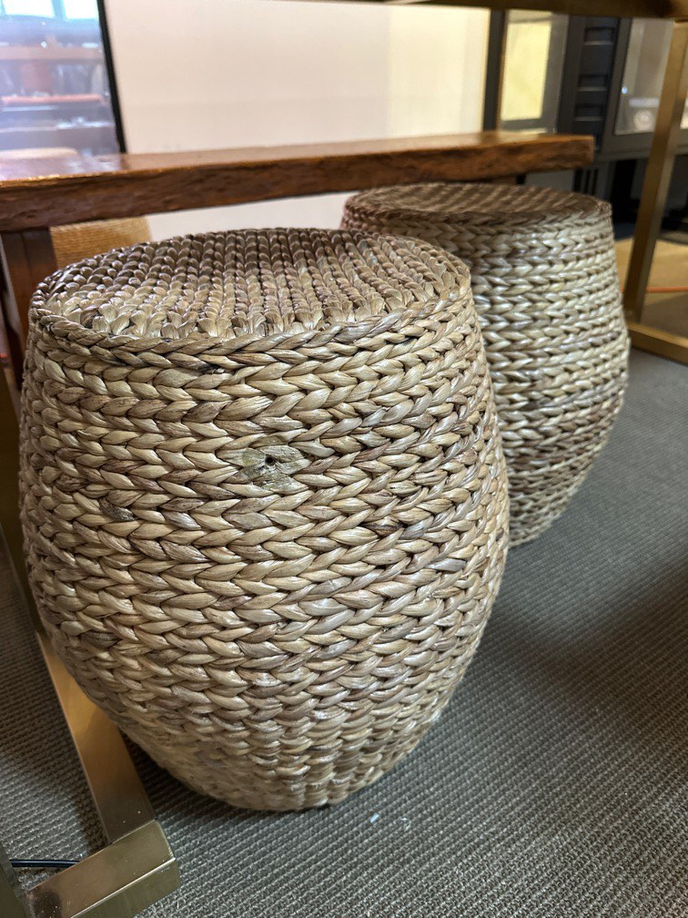 Grass Weave Stool, Furniture & Home Living, Furniture, Chairs on Carousell