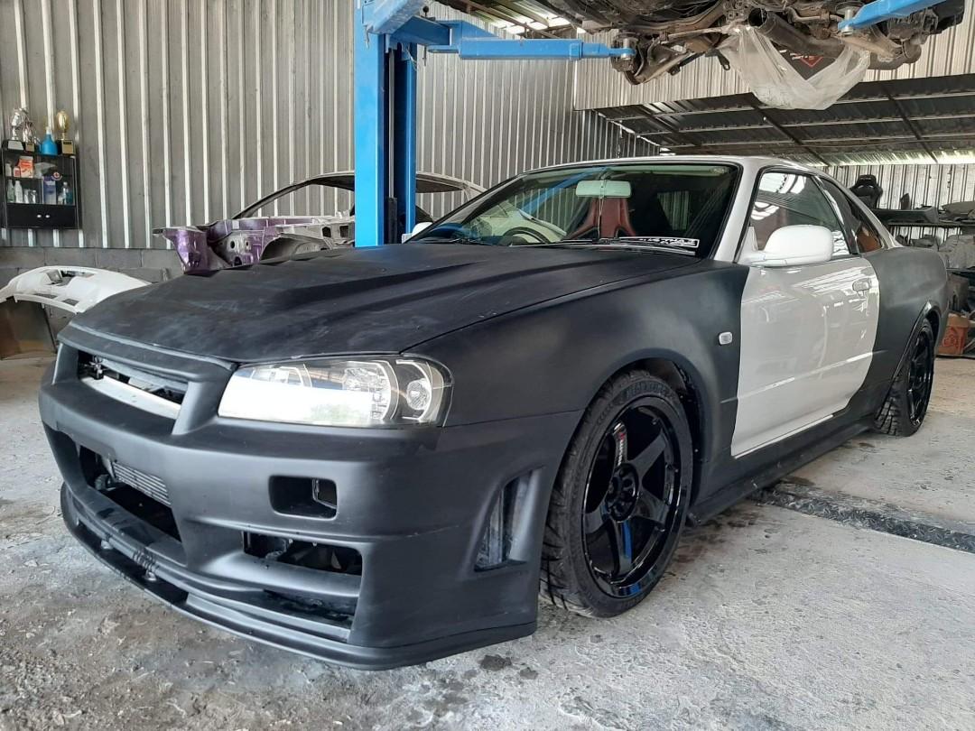 GTR R34 Ztune wide bodykit, Car Accessories, Accessories on Carousell