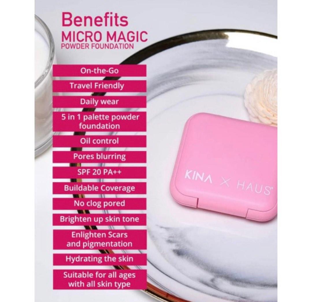 KINA X HAUS Magic Pinky Micro Magic Powder Compact Powder Sunscreen ...