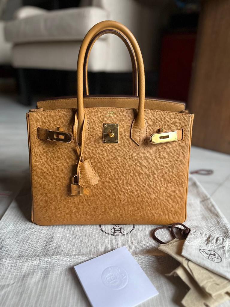 Hermes Birkin 30 Caramel Epsom GHW stamp T, Luxury, Bags & Wallets on ...