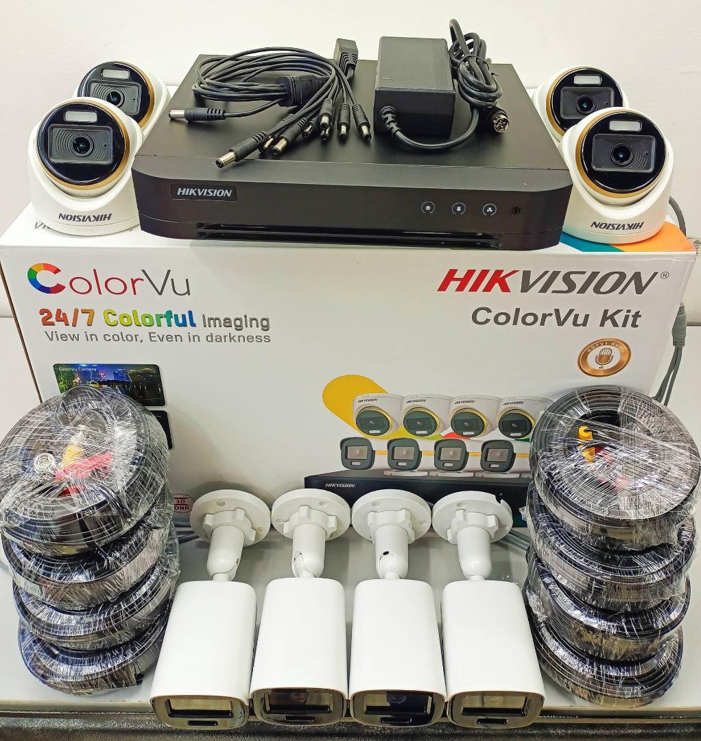 HIKVISION COLORVU, 8CH CCTV PACKAGE w/AUDIO, Furniture & Home Living ...