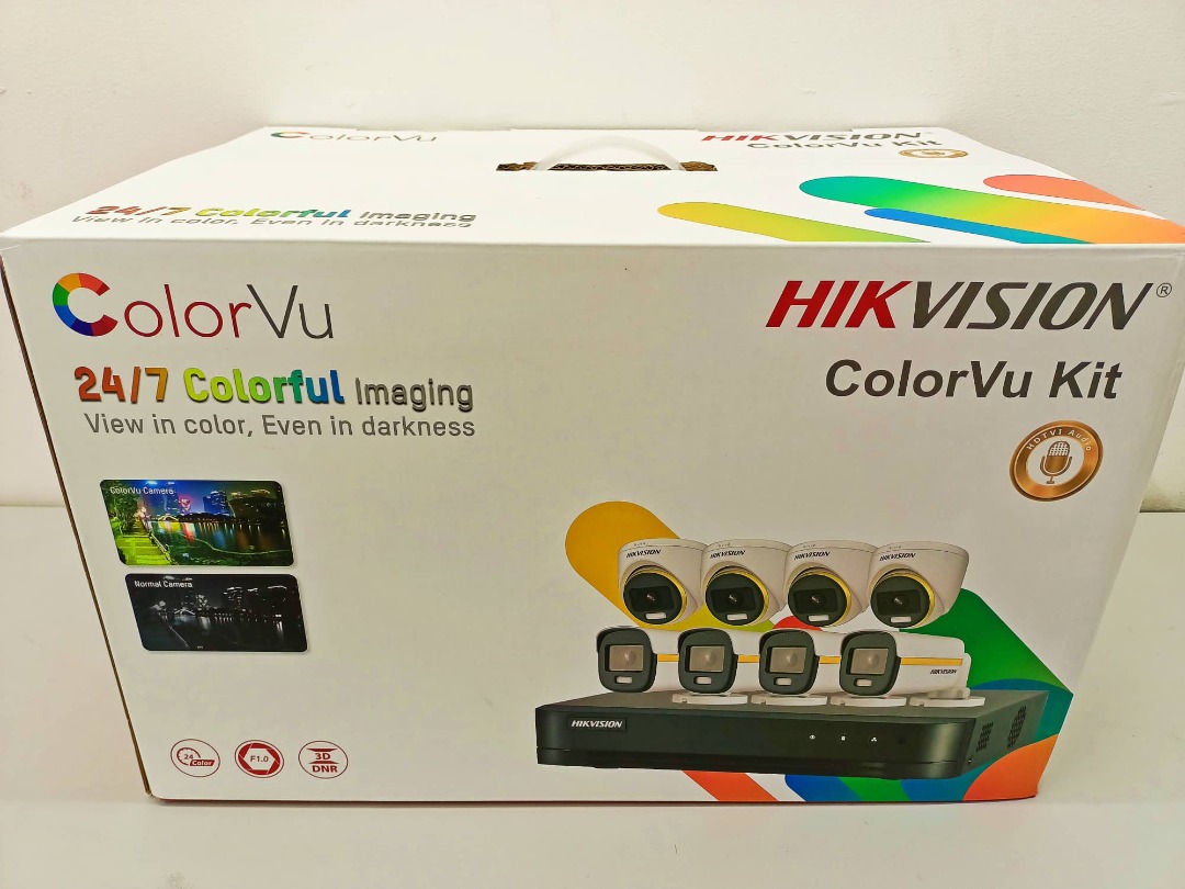 HIKVISION COLORVU, 8CH CCTV PACKAGE w/AUDIO, Furniture & Home Living ...