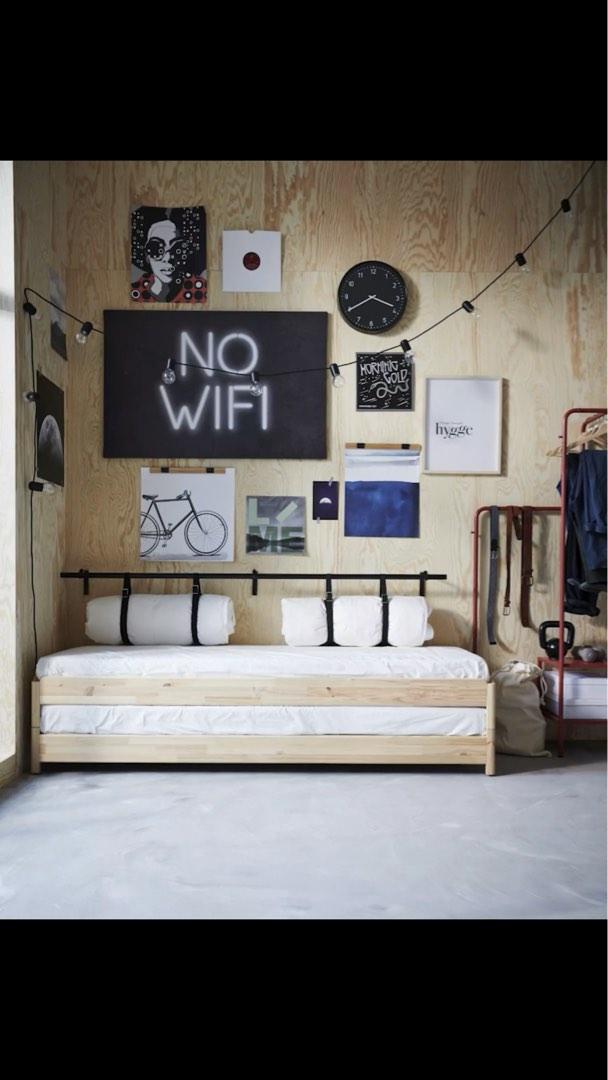 Ikea Utaker Stackable Bed Frame Double Bed Twin Single or Sofa Bed ...