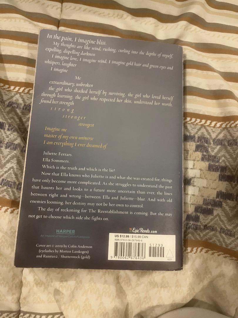 Imagine me Tahereh Mafi Shatter Me series book 6, Hobbies & Toys, Books & Magazines, Fiction ...