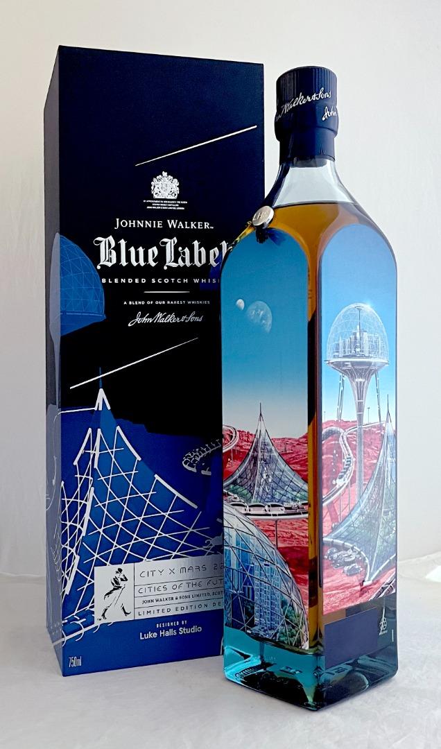 Johnnie Walker Blue Label Elevated Cities Mars edition 75cl, 嘢食 & 嘢飲, 酒精飲料 on Carousell