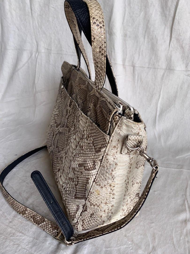 JRA Double Python Genuine Snake Skin Medium Slingbag/Handbag, Luxury ...