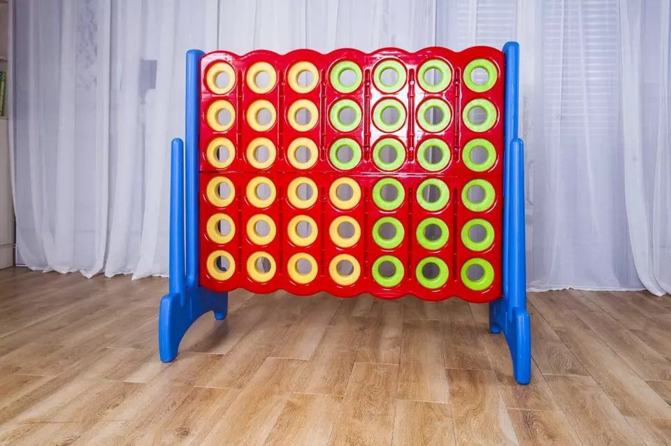 Jumbo 4-to-Score Giant Game Set, 4 in A Row for Kids & Adults, Tall ...