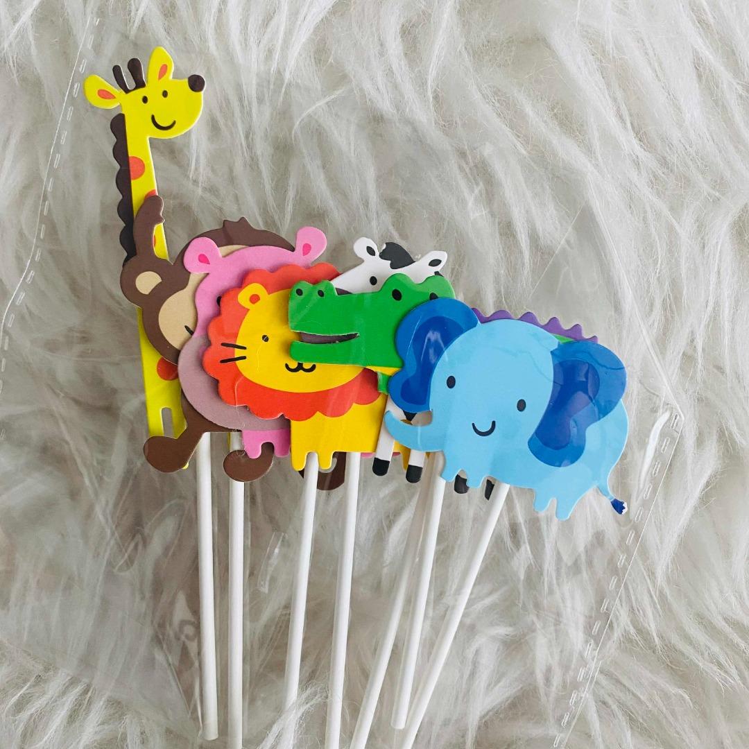 Jungle Cake Topper | Safari Zoo Animals Cake Topper | Birthday Cake ...