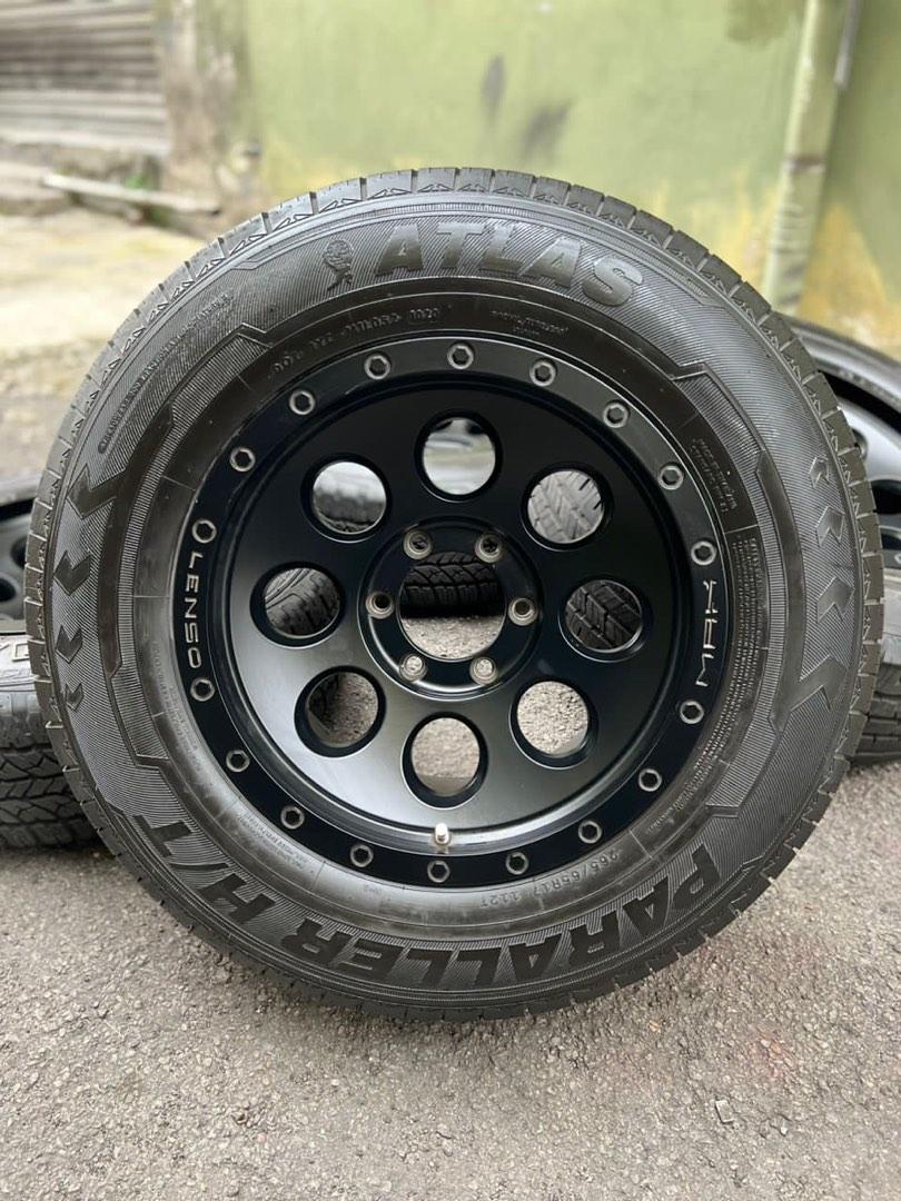 Lenso 17 inch sport rim Hilux tyre 70%, Announcements on Carousell
