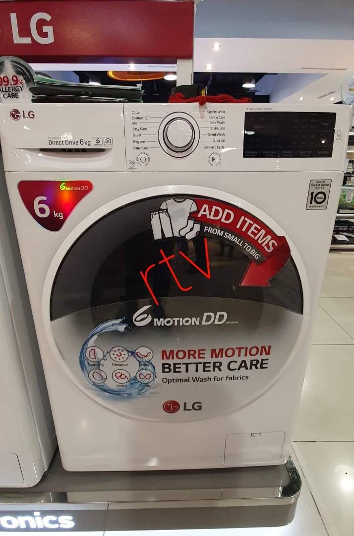 LG FRONTLOAD FULLY AUTOMATIC WASHING MACHINE INVERTER TYPE, TV & Home ...