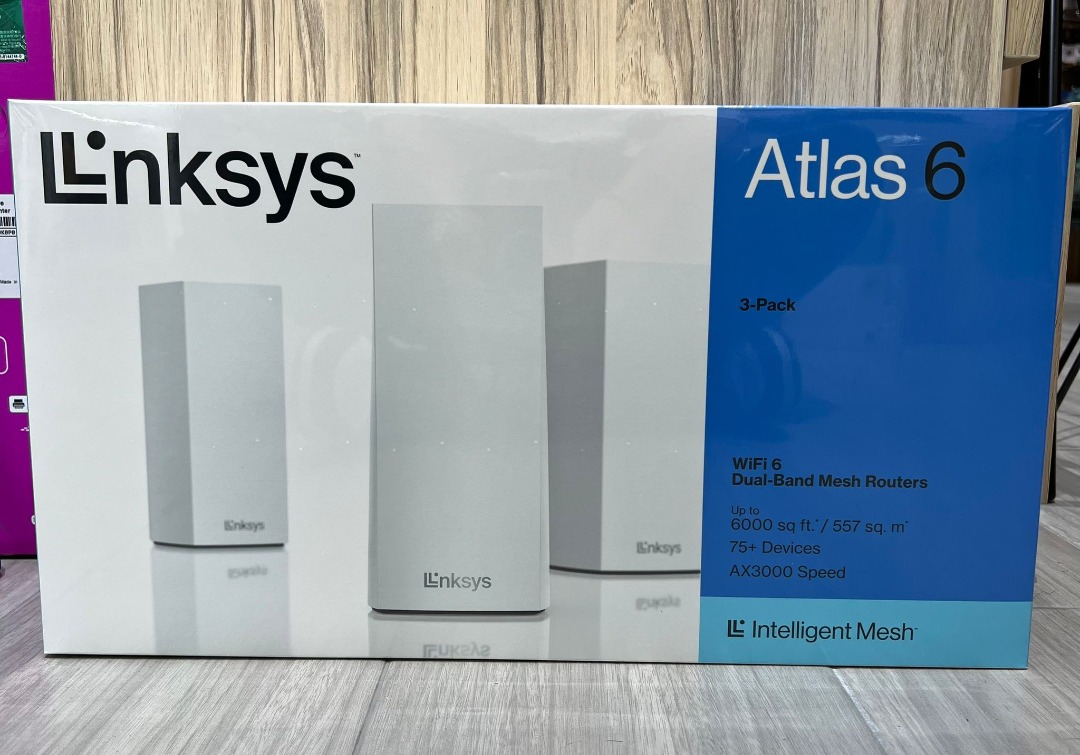 🔥全新行貨現貨🔥Linksys Atlas 6 MX2003-AH WiFi 6 AX3000 MESH 雙頻無線路由器 3件裝, 電腦＆科技, 電腦周邊及配件, Wifi及上網相關產品 ...