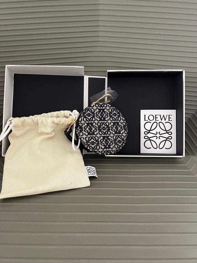 Loewe Cookie charm in Anagram jacquard and calfskin (black), Women's ...