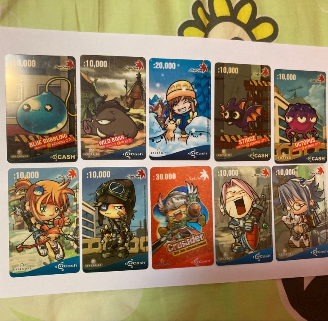 Maplestory prepaid card collectibles, Hobbies & Toys, Memorabilia ...