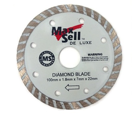 Maxsell Deluxe Diamond Cutting Disc 4" Model: DBD-4, Furniture & Home ...