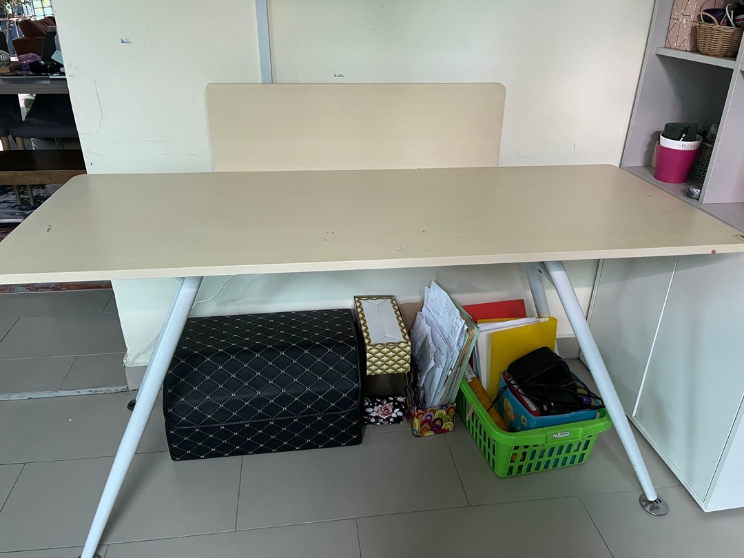 Meja study @ ofis SSF, Furniture & Home Living, Furniture, Tables ...