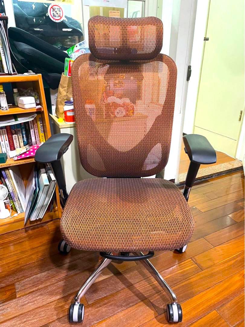 【Mesh 3 Chair】華爾滋人體工學網椅-精裝版-亮橘(人體工學椅、網椅、電腦椅、主管椅), 家具及居家用品, 家具, 椅子在旋轉拍賣