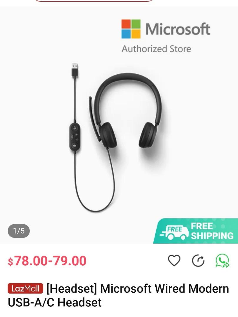 Microsoft wired headphone, Audio, Headphones & Headsets on Carousell