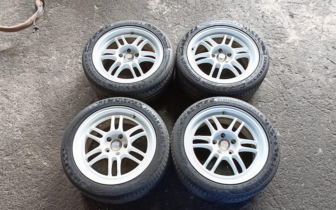 MS motor sport 17 inch sport Rim with tyre set, Car Accessories, Tyres ...
