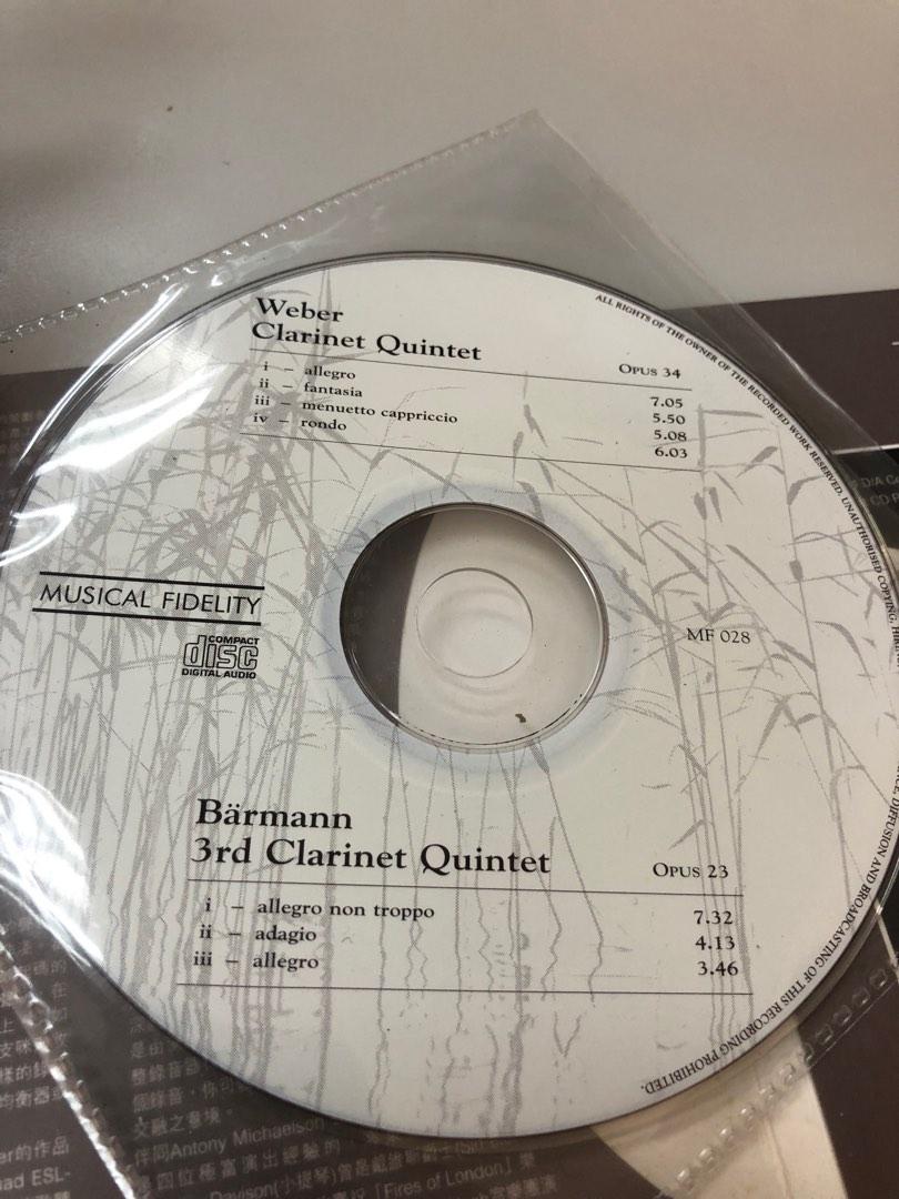 Musical Fidelity CD by Antony Michaelson Clarinet Quintet, 興趣及遊戲, 音樂、樂器 ...