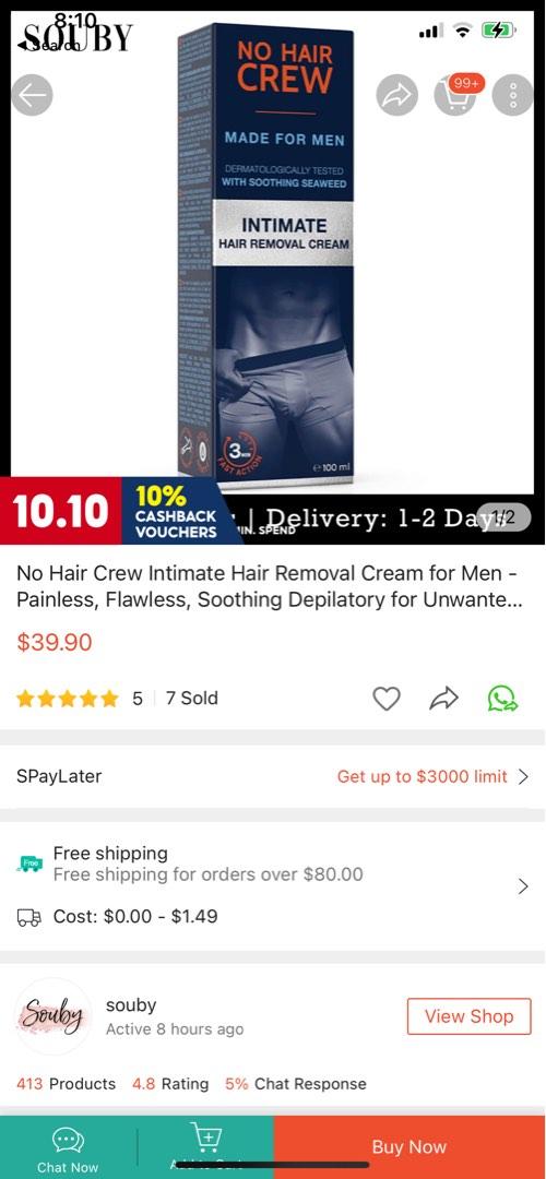 Nair Men hair removal cream body and initimate, Beauty & Personal Care ...