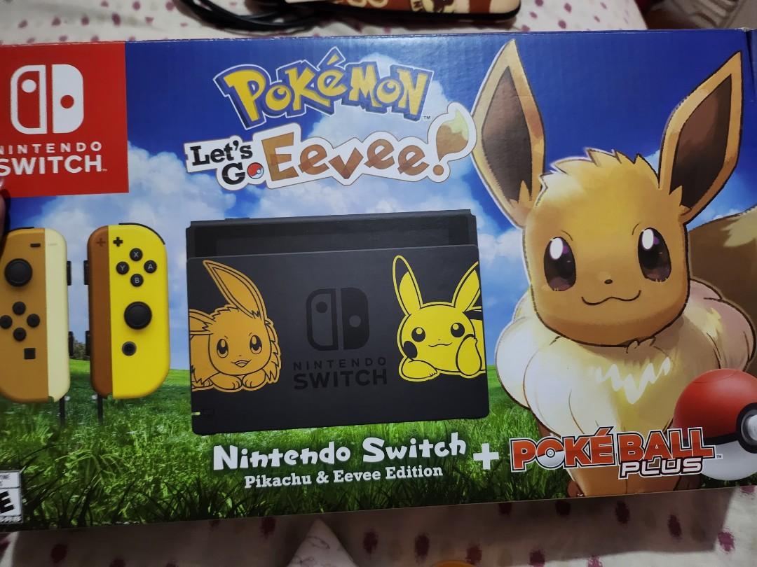 Nintendo Switch Pikachu And Eevee Edition Video Gaming Video Game